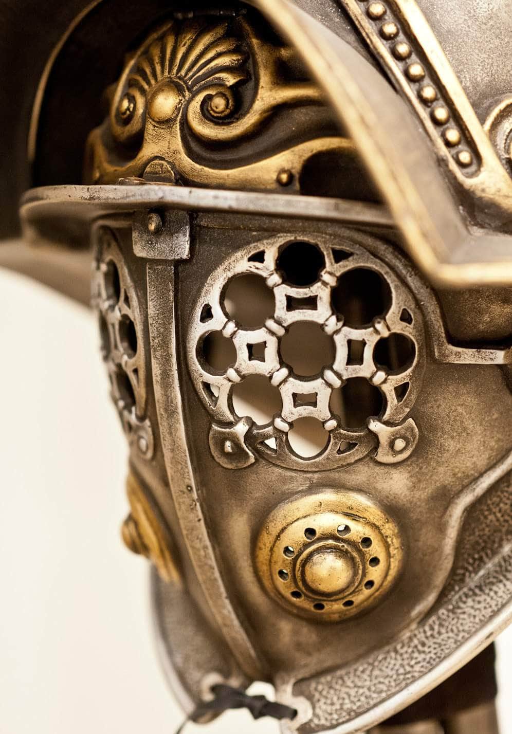 Roman Gladiator Handmade Helmet Replica - Ancient Treasures