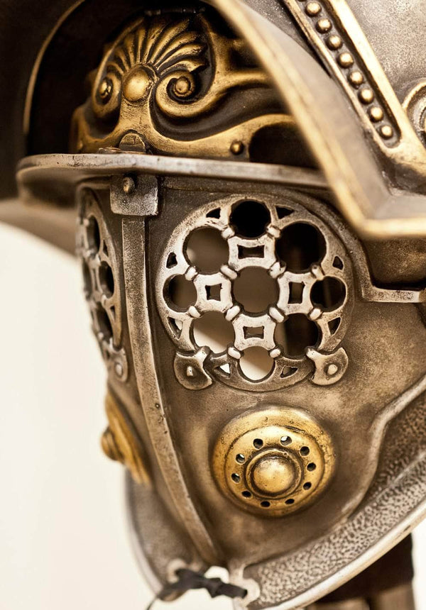 Roman Gladiator Handmade Helmet Replica - Ancient Treasures