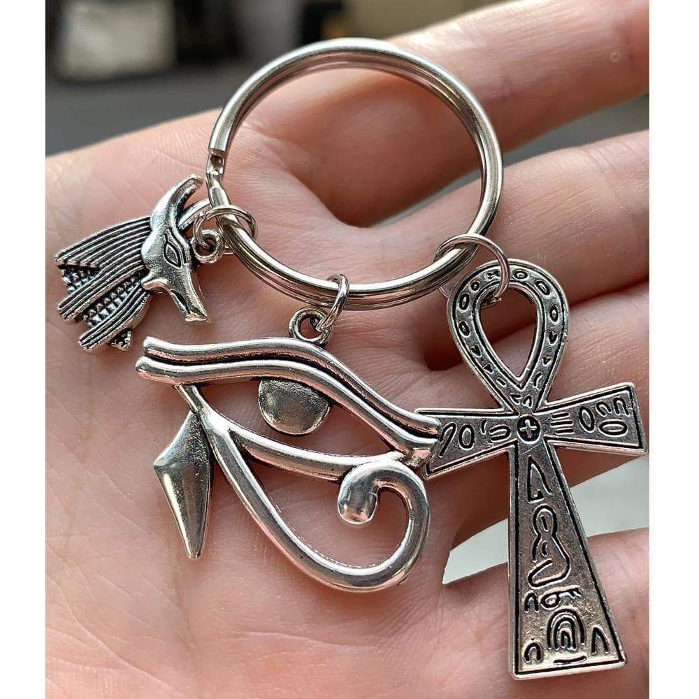 Ancient Egyptian Symbols - Ankh Anubis Eye Of Horus Keychain - Ancient ...