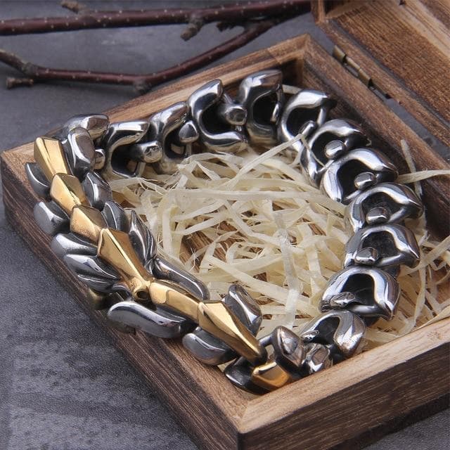 Viking Skeletal Dragon Bracelet - Ancient Treasures