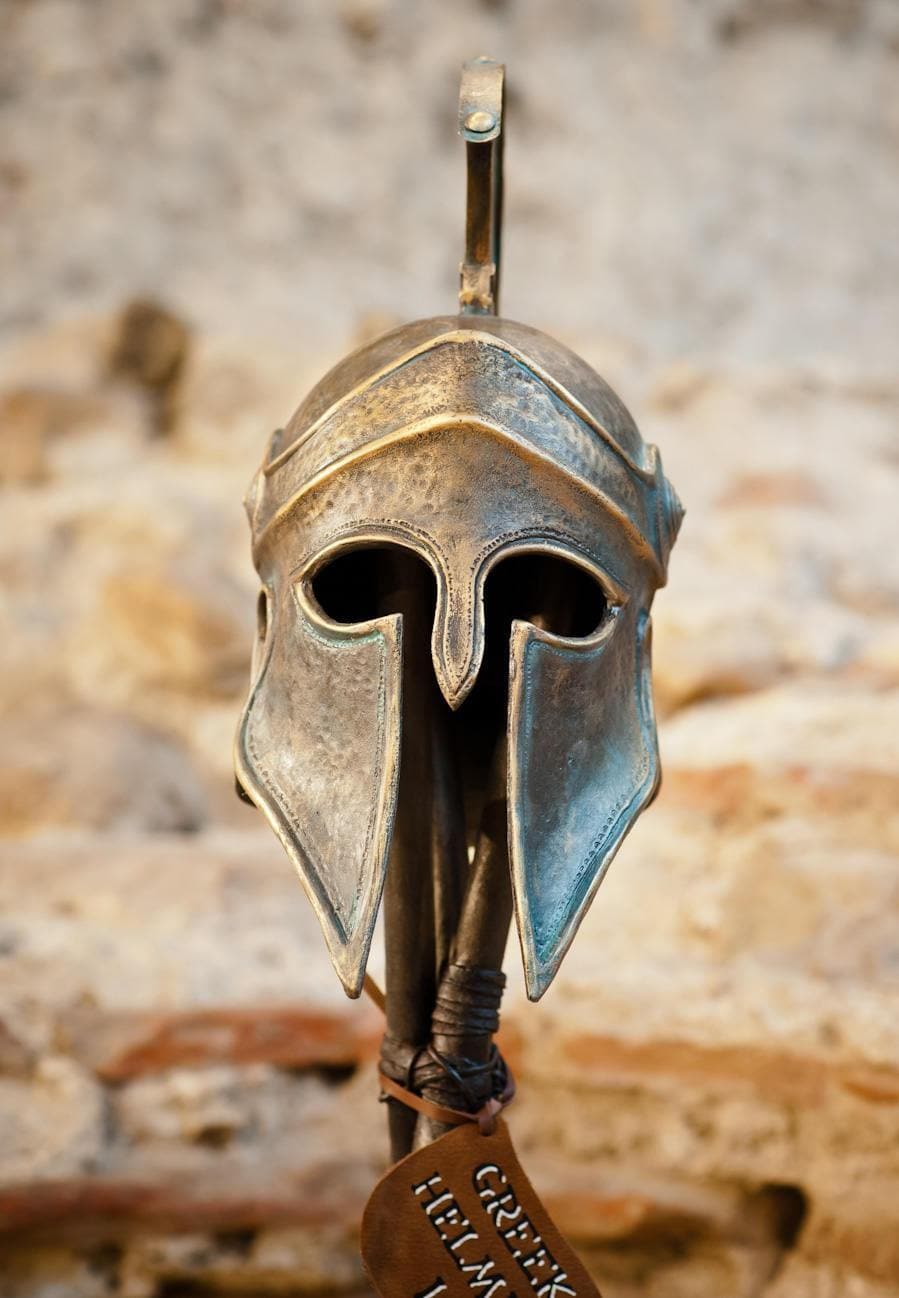 Ancient Greek Classic Warrior Helmet - Ancient Treasures
