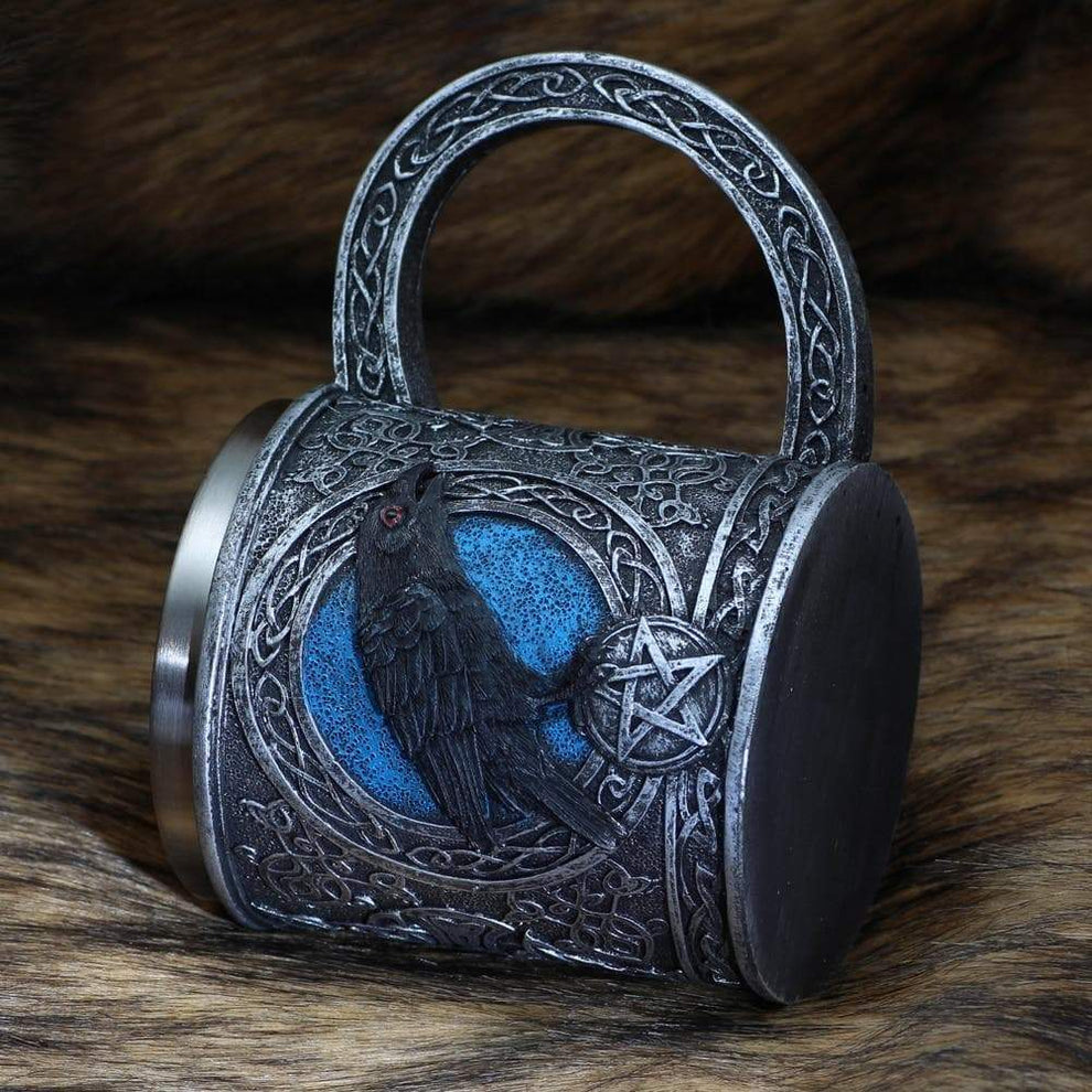 Viking Odin Raven Stainless Steel Mug - Ancient Treasures