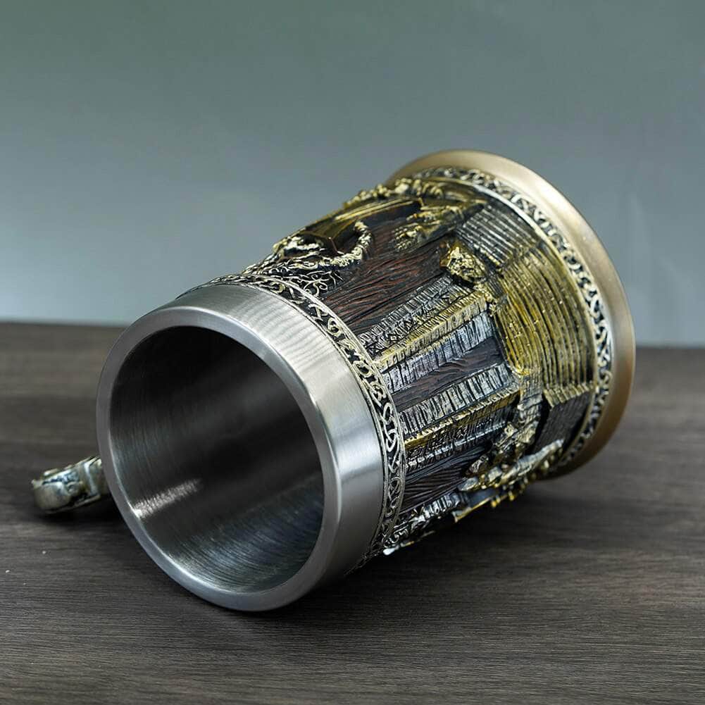 Viking Valhalla Storm Heavy Stainless Steel Tankard Mug - Ancient ...