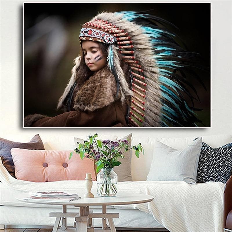 Native American Kid Canvas - Ancient Treasures