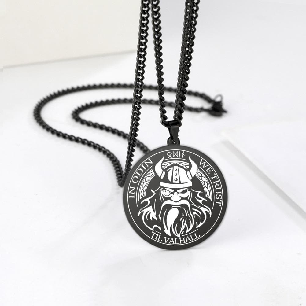 Viking Nordic God Odin 316 Stainless Steel Necklace - Ancient - Ancient Treasures