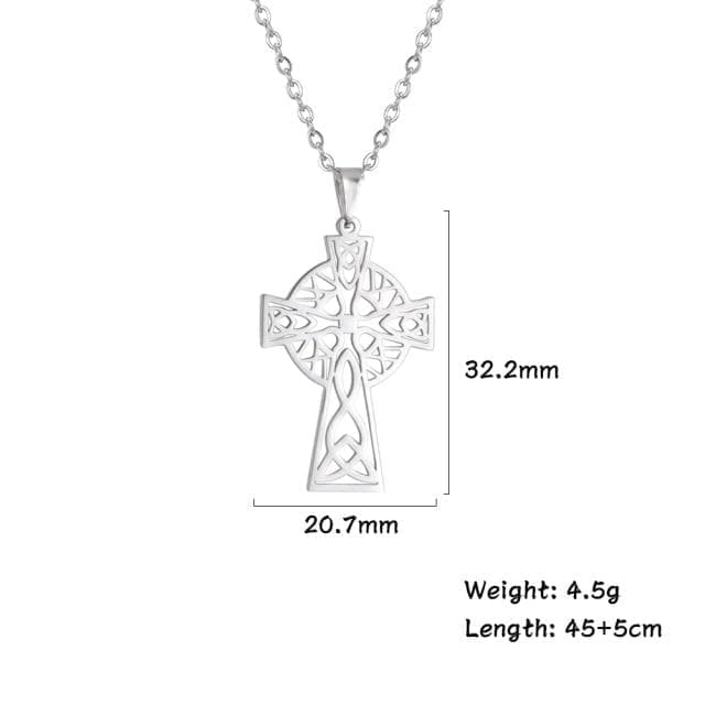 Freemasonic Cross Pattée Stainless Steel Necklace - Ancient Treasures