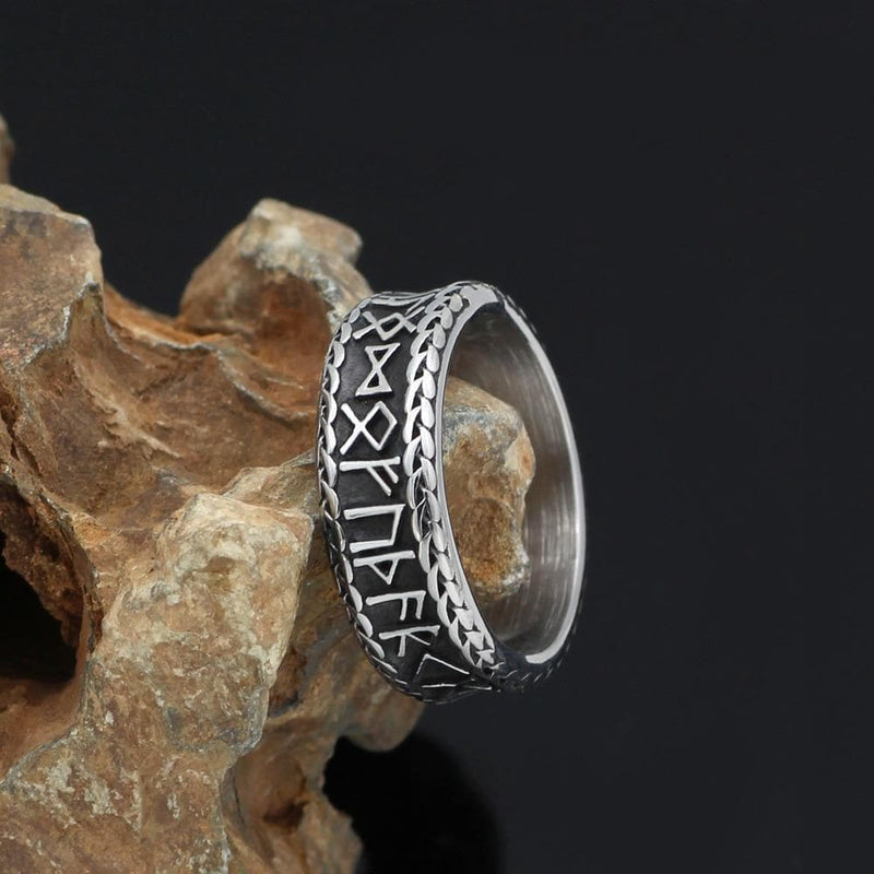 Viking Elder Futhark Rune Ring - Ancient Treasures