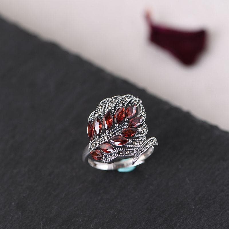 Native American Feather Sterling Silver Ring - Ancient Treasures