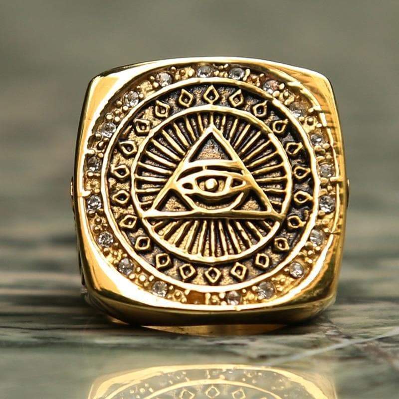 Knights Templar Masonic Stainless Steel Ring - Ancient Treasures