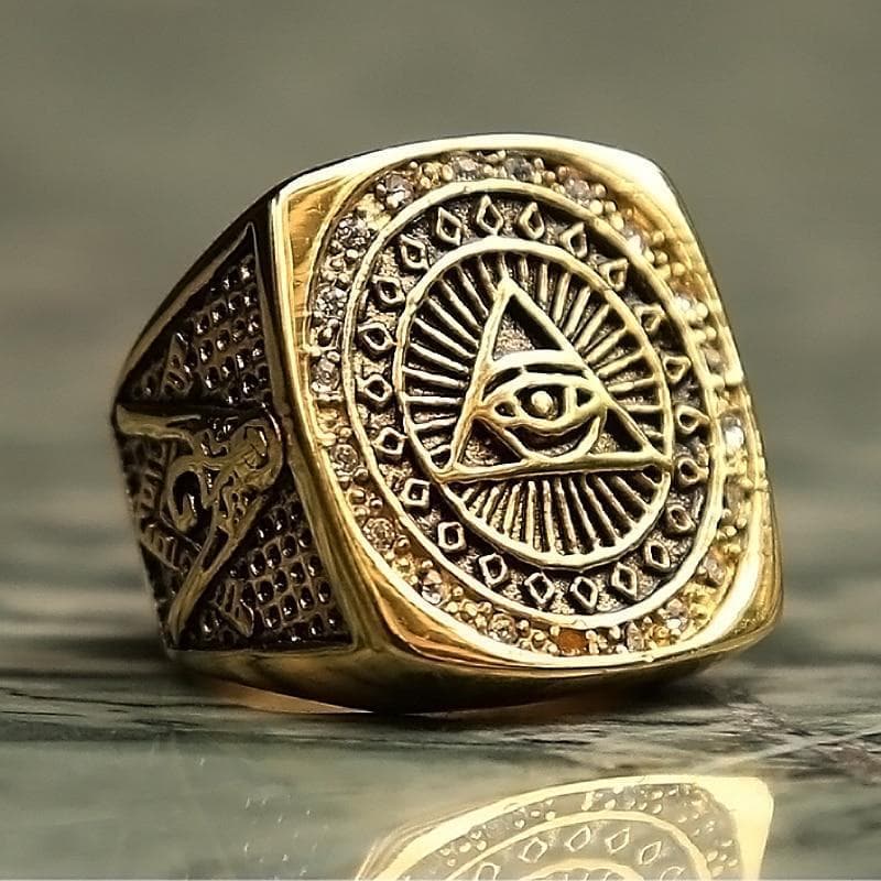 Knights Templar Masonic Stainless Steel Ring - Ancient Treasures
