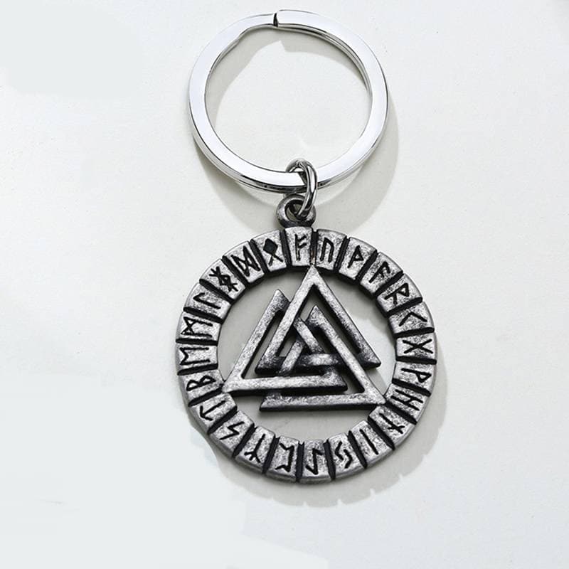Vikings Valknut in Runic Circle Stainless Steel Keychain - Ancient ...